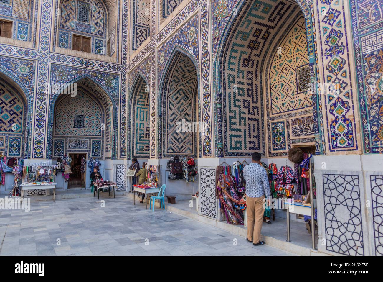 Madrasa ulugh beg courtyard hi-res stock photography and images - Alamy
