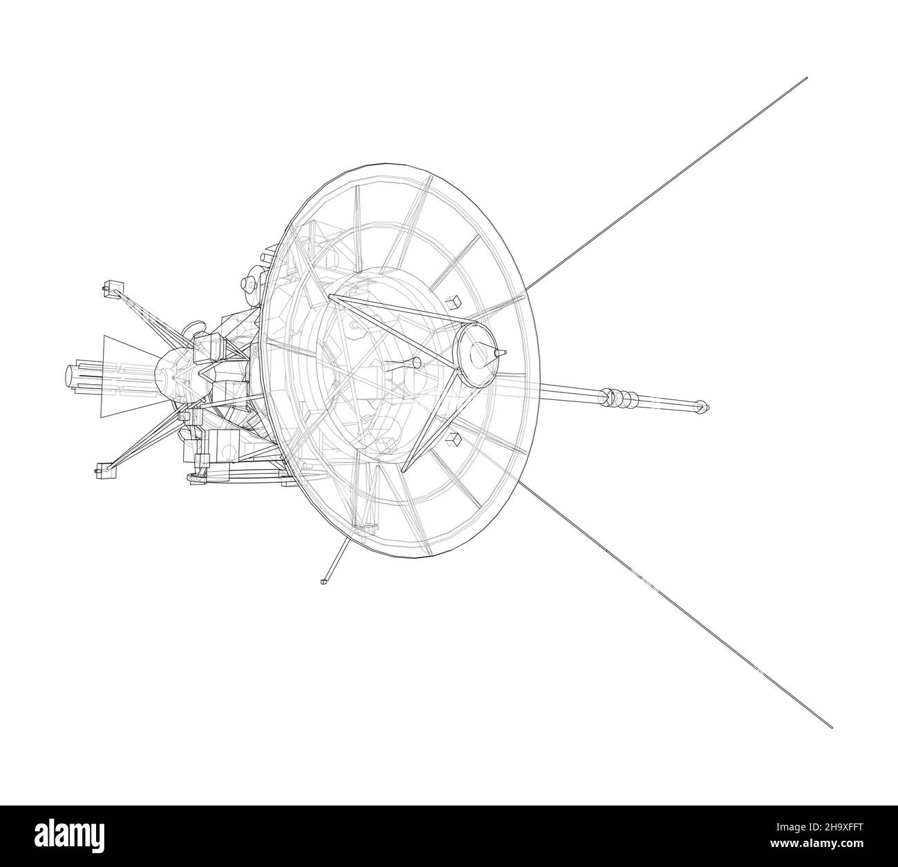 Communication satellite concept outline Stock Photo - Alamy
