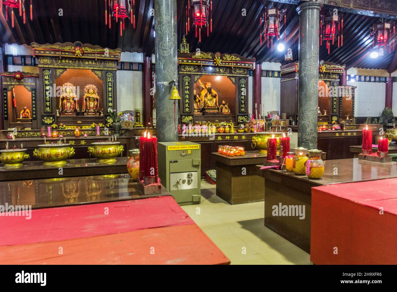MIRI, MALAYSIA - FEBRUARY 27, 2018: Interior of Tua Pek Kong Chinese ...
