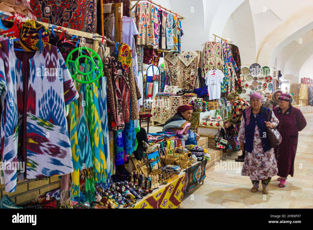 KHIVA, UZBEKISTAN - APRIL 25, 2018: Interior of the Allakuli Khan ...