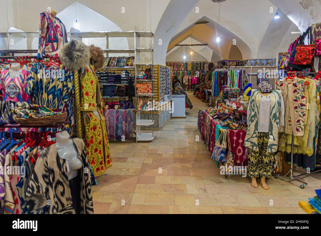 KHIVA, UZBEKISTAN - APRIL 25, 2018: Interior of the Allakuli Khan ...