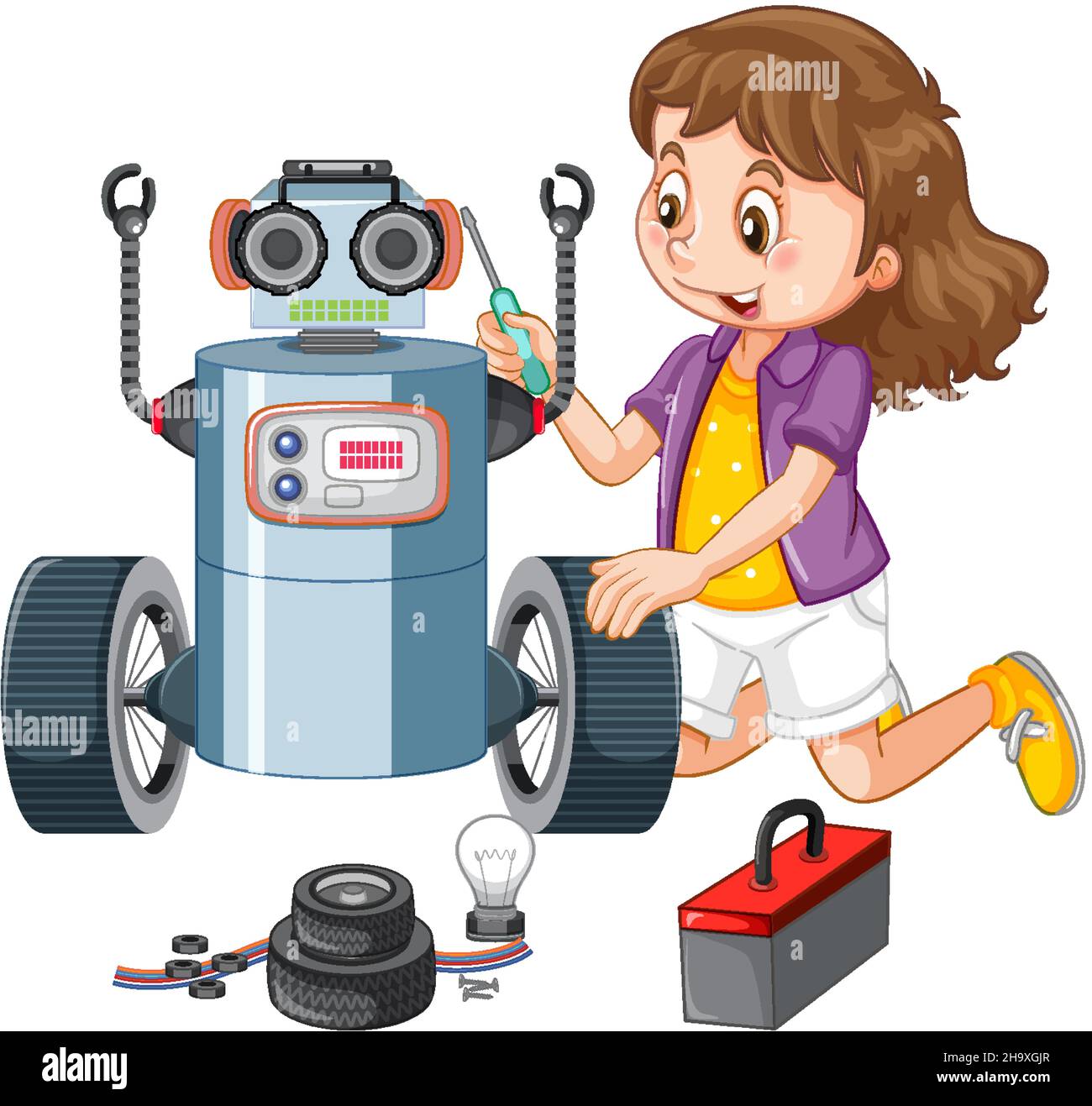 Fixing toys Stock Vector Images - Alamy