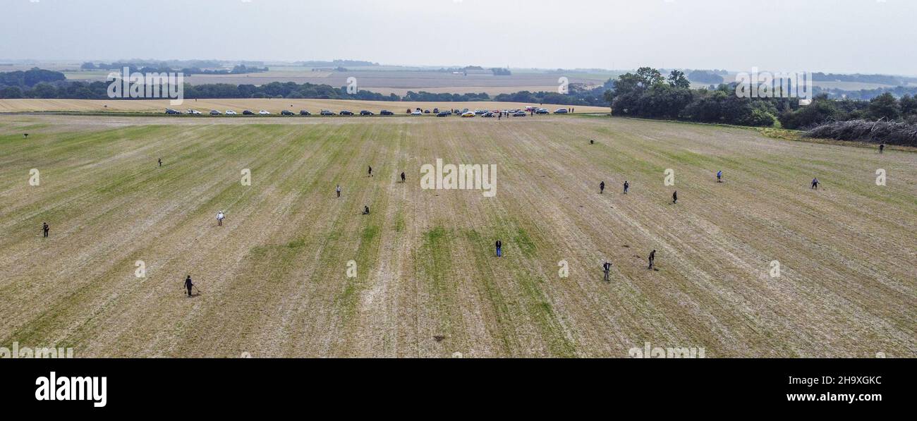 Metal detectorists heading out on a new field Stock Photo - Alamy