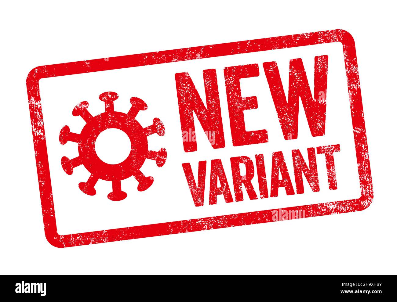 Red stamp on a white background - New variant Stock Photo - Alamy
