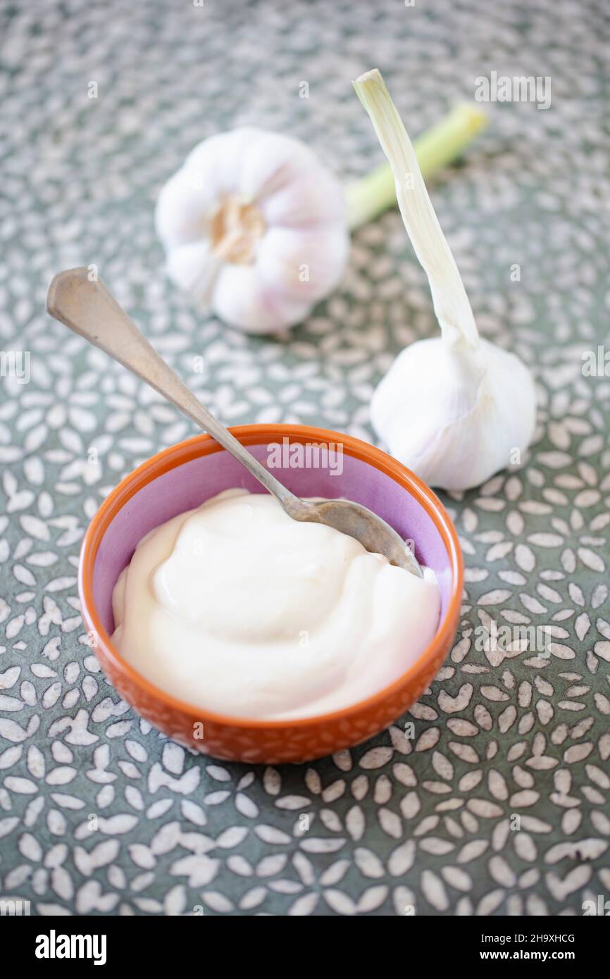 Aioli sauce (garlic mayonnaise, Spain Stock Photo - Alamy