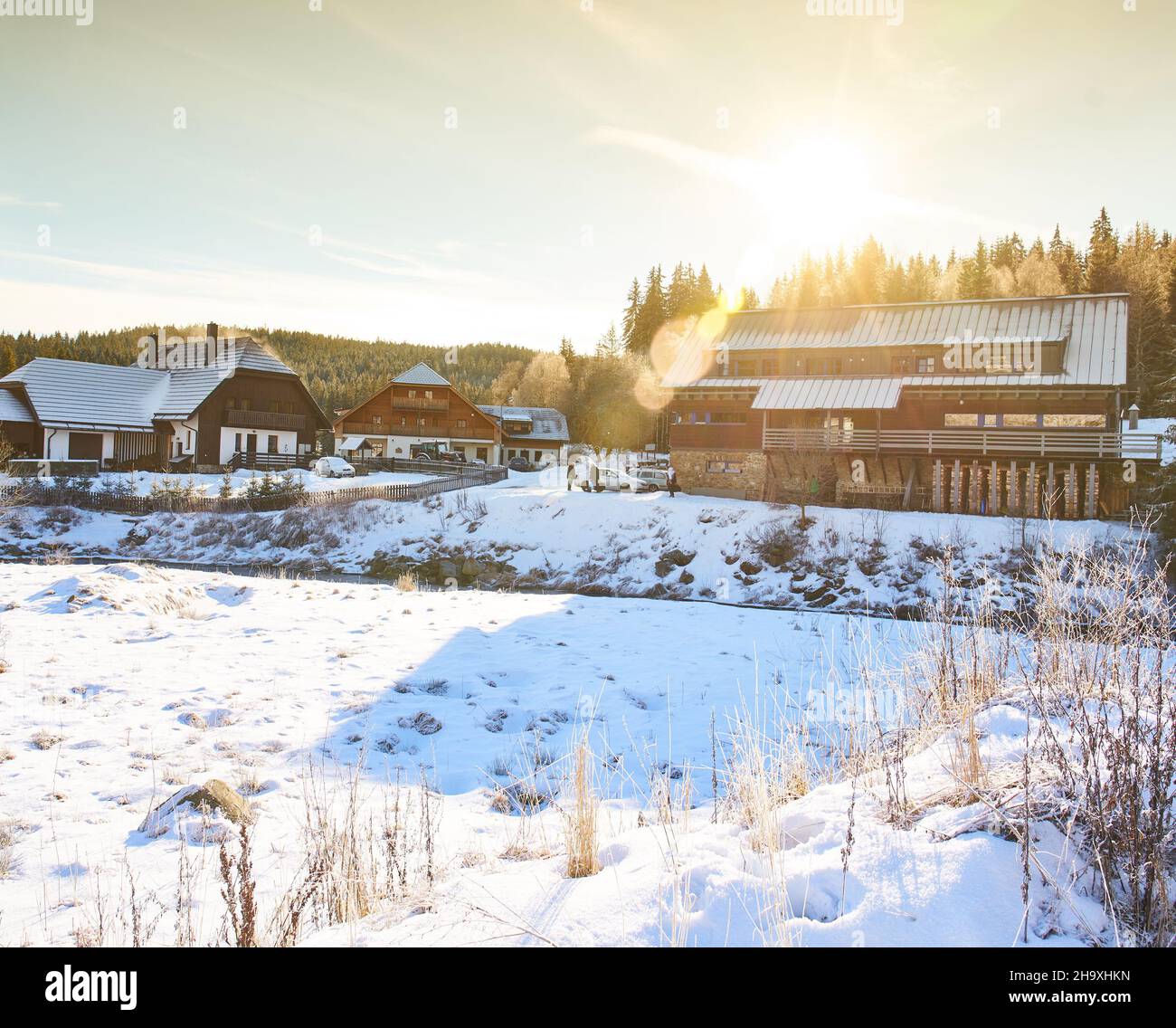 winter in sumava region Stock Photo - Alamy