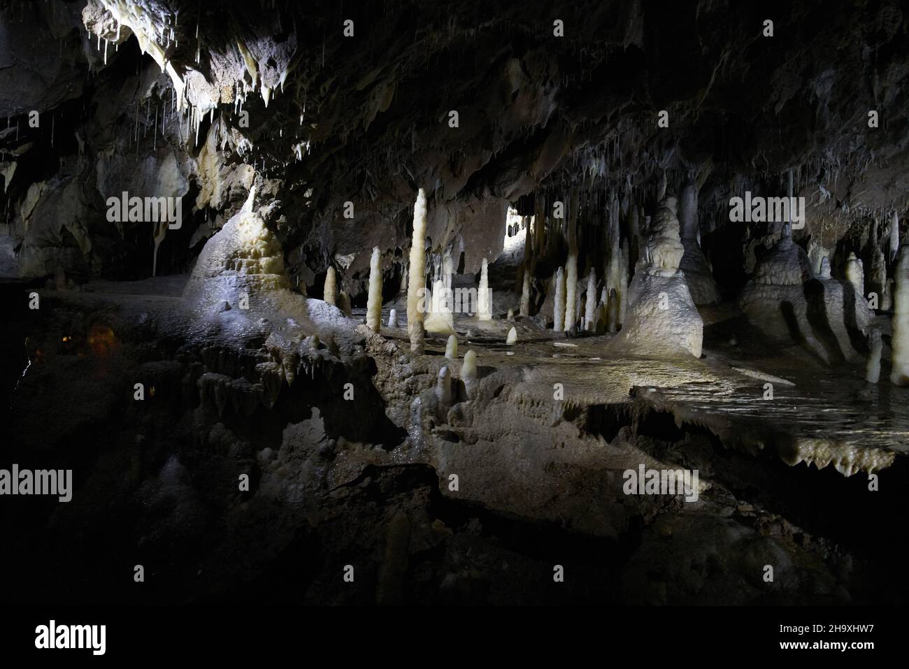 Limestone formations inside Macocha caves Stock Photo - Alamy