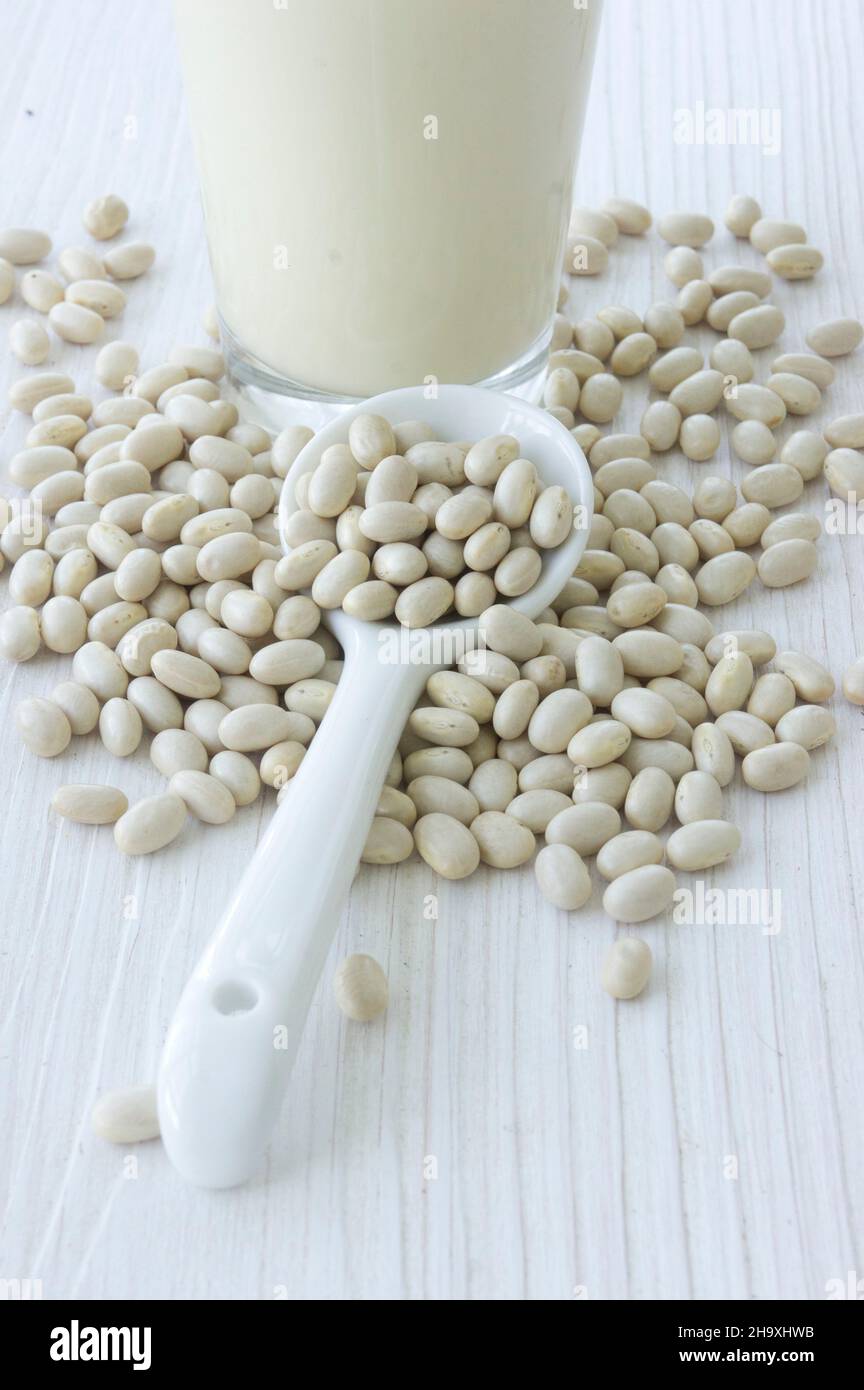 Soya beans and soya milk Stock Photo - Alamy