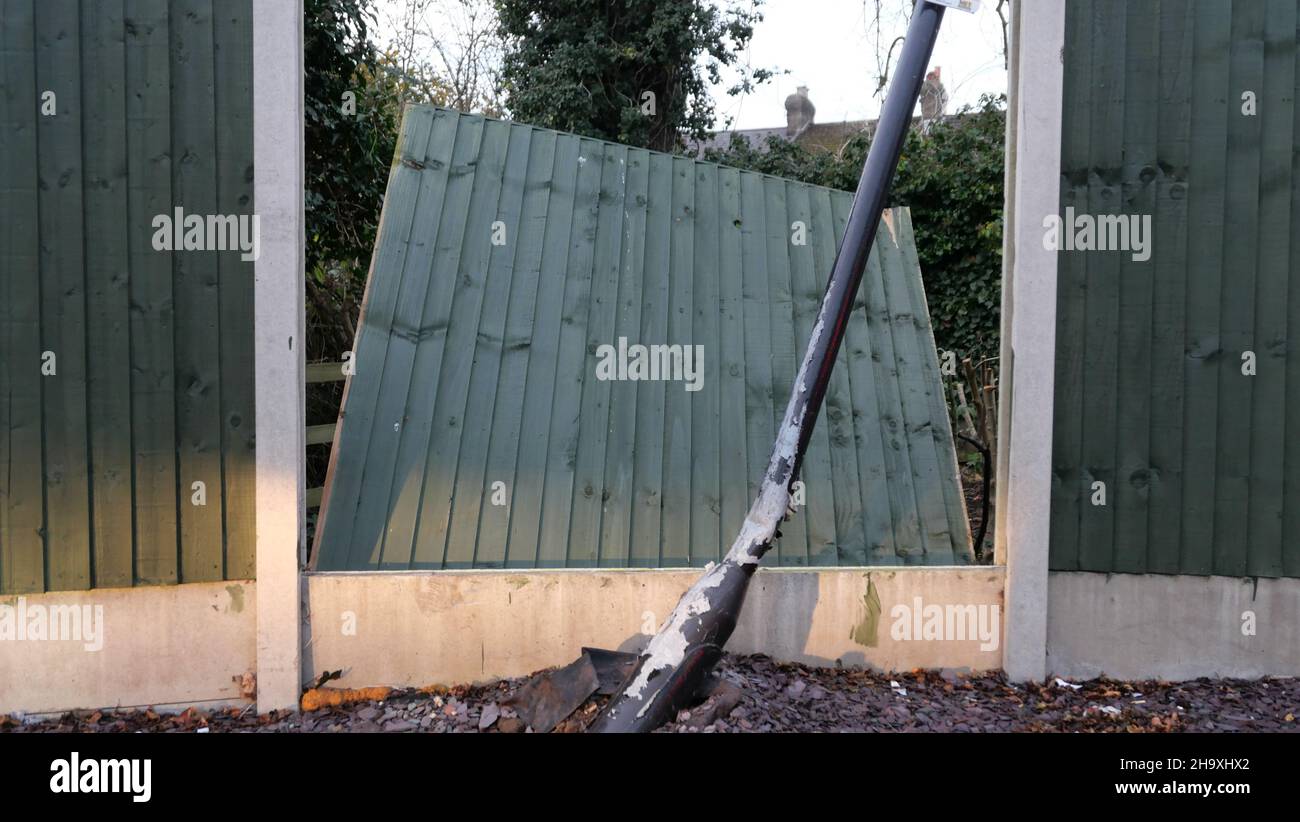 Fallen fence panel hi-res stock photography and images - Alamy