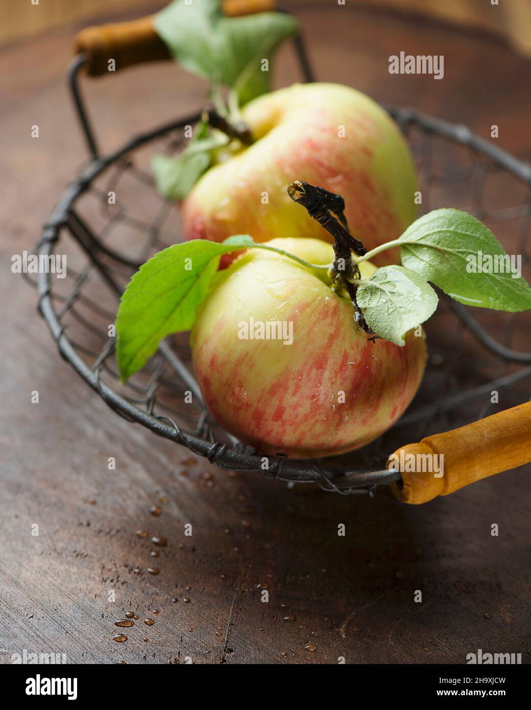 Wire with apples hi-res stock photography and images - Alamy