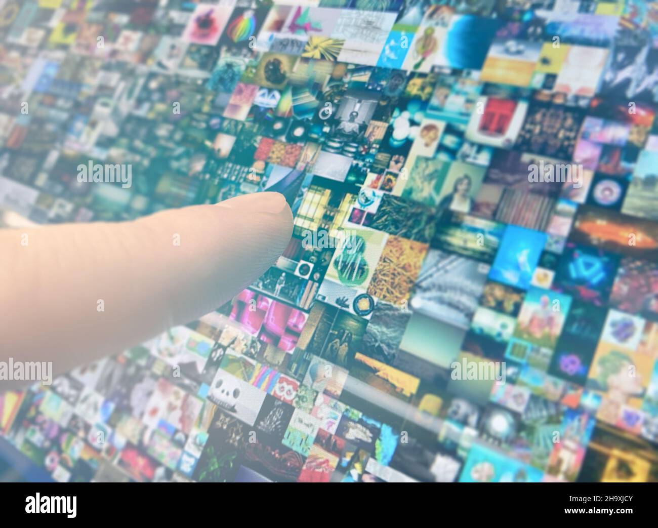 Finger on Everydays: The First 5000 Days on computer display. NFT token ...