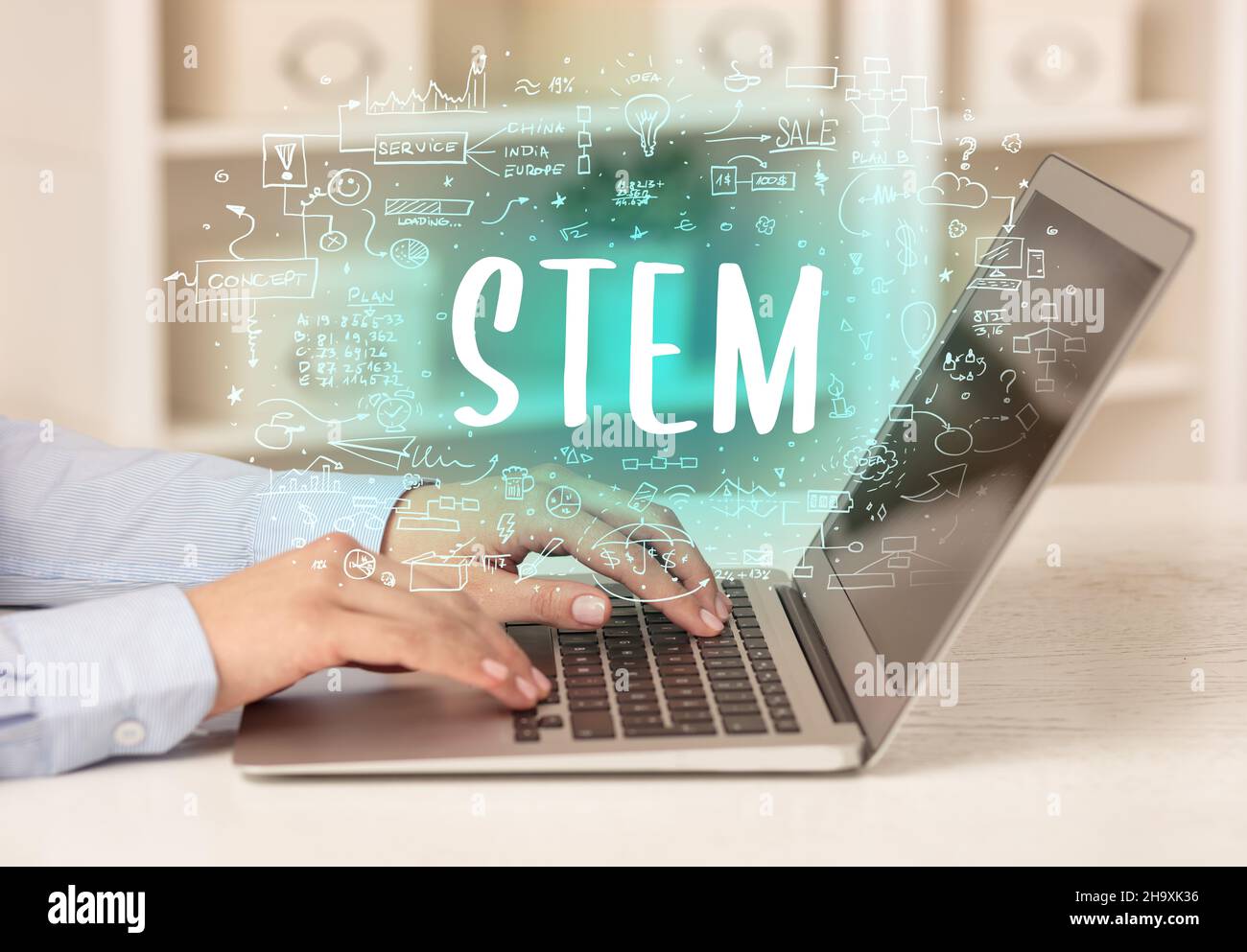 hand working on new modern computer Stock Photo - Alamy