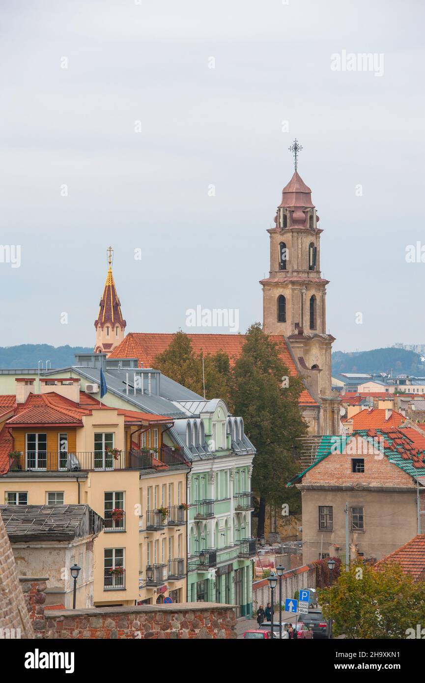 A top view of the churches in Vilnius Stock Photo - Alamy
