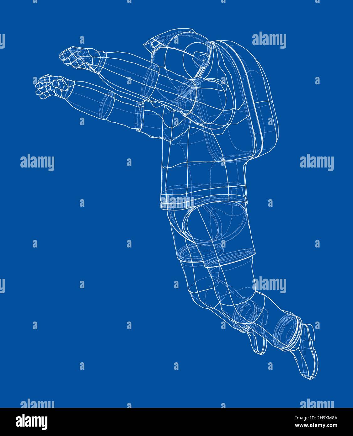 Astronaut concept. 3d illustration Stock Photo - Alamy