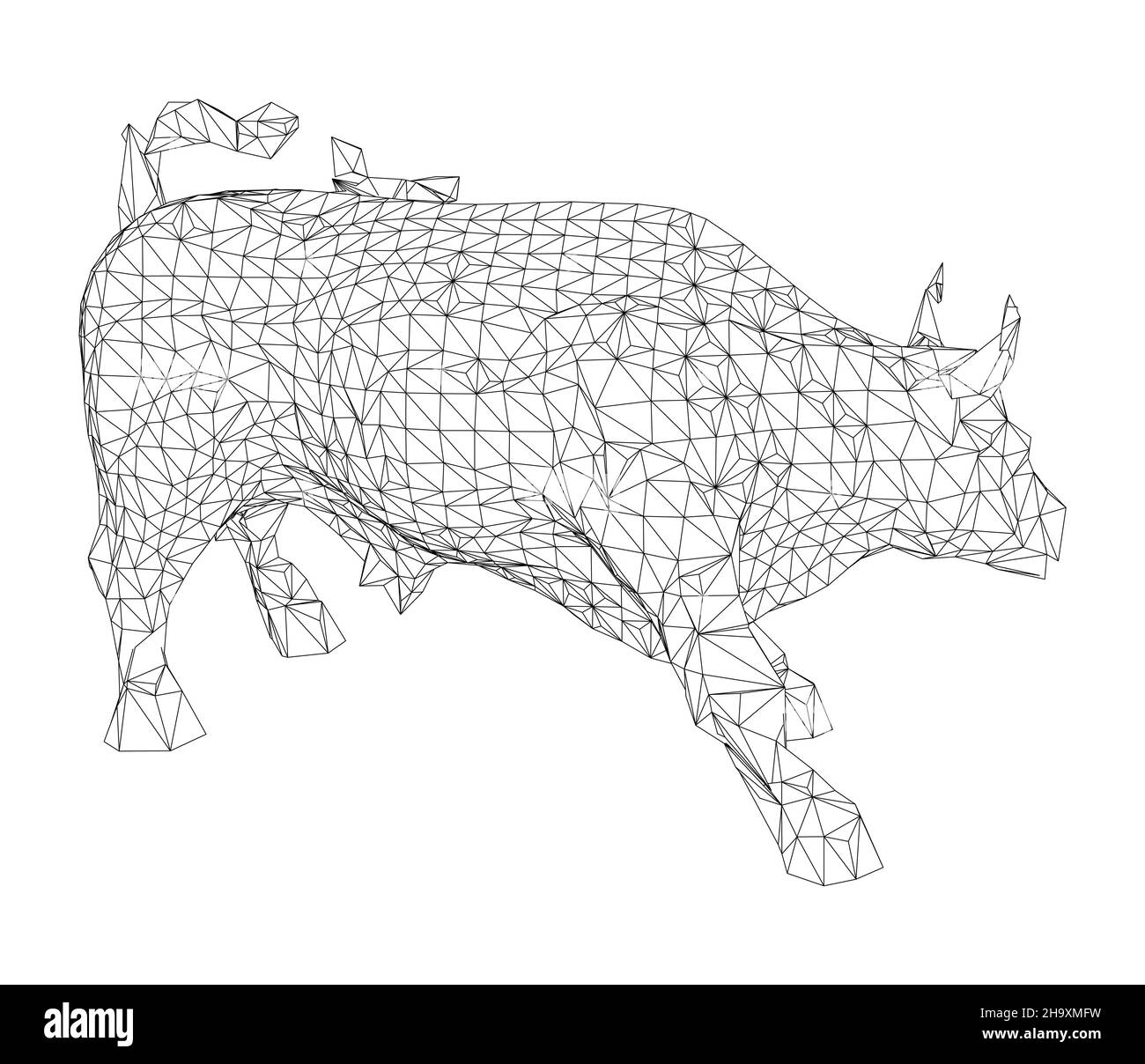 The Charging Bull. 3d illustration Stock Photo - Alamy