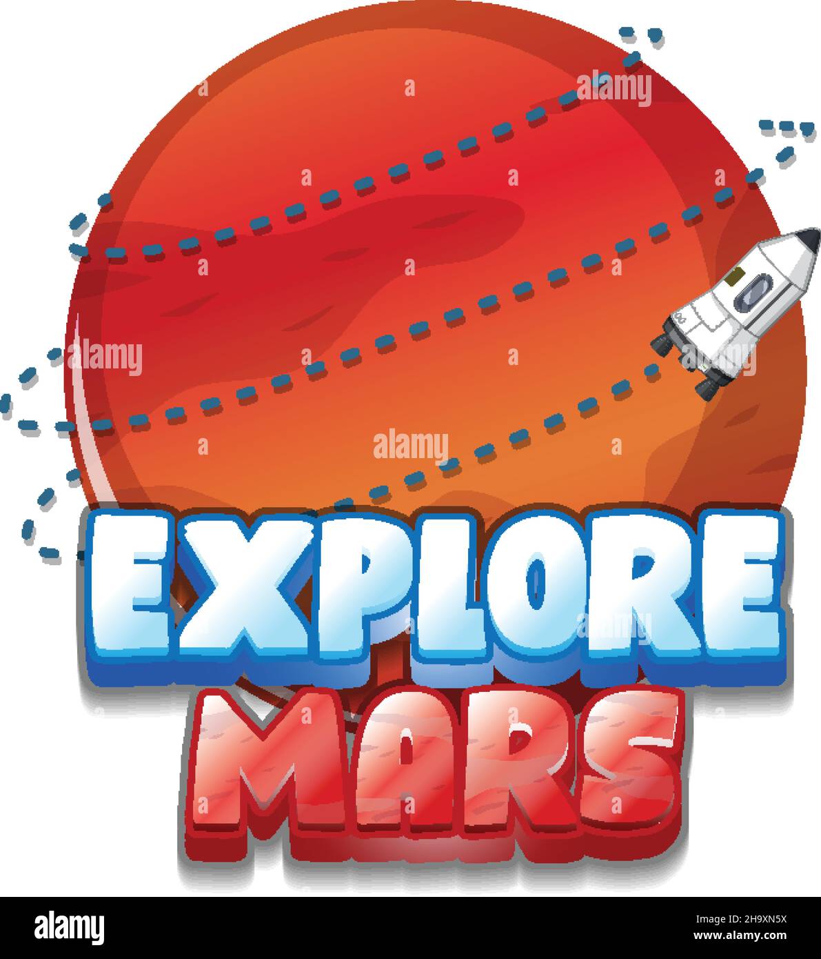 Explore Mars word logo design illustration Stock Vector Image & Art - Alamy