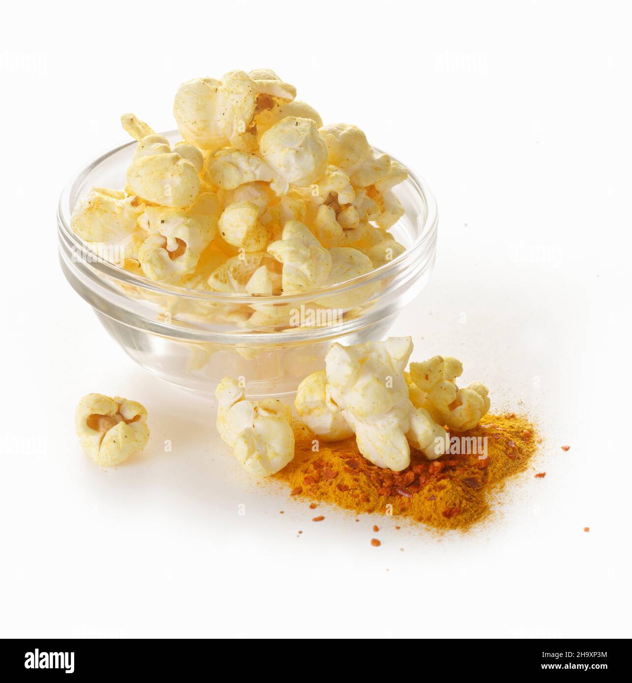 Popcorn with chilli and turmeric Stock Photo - Alamy