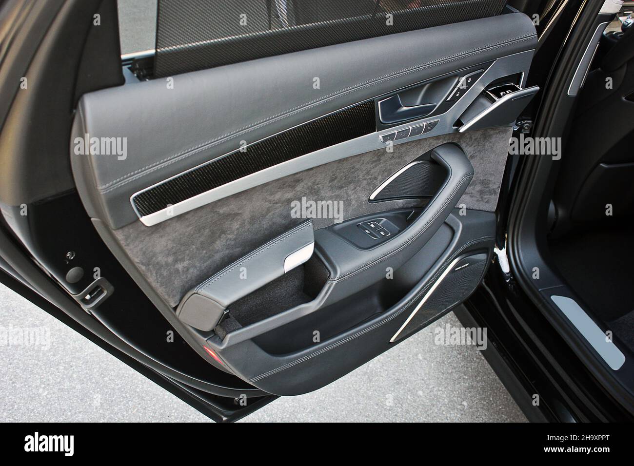 Car interior luxury service. Car interior details Stock Photo - Alamy