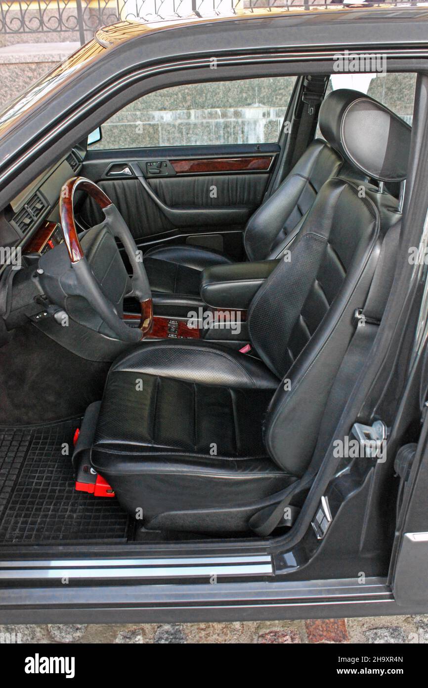 Car interior luxury service. Car interior details Stock Photo - Alamy