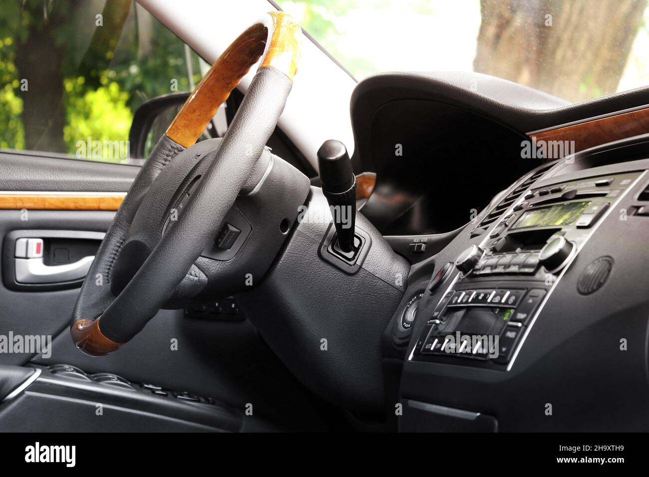 Car interior luxury service. Car interior details Stock Photo - Alamy