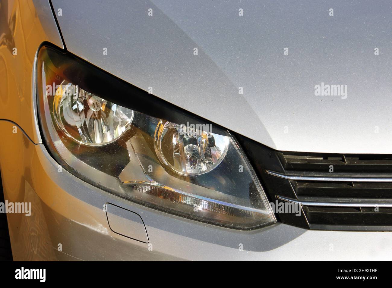Car headlights. Headlight. Part of the car Stock Photo - Alamy