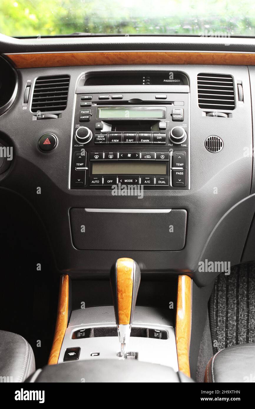 Car interior luxury service. Car interior details Stock Photo - Alamy