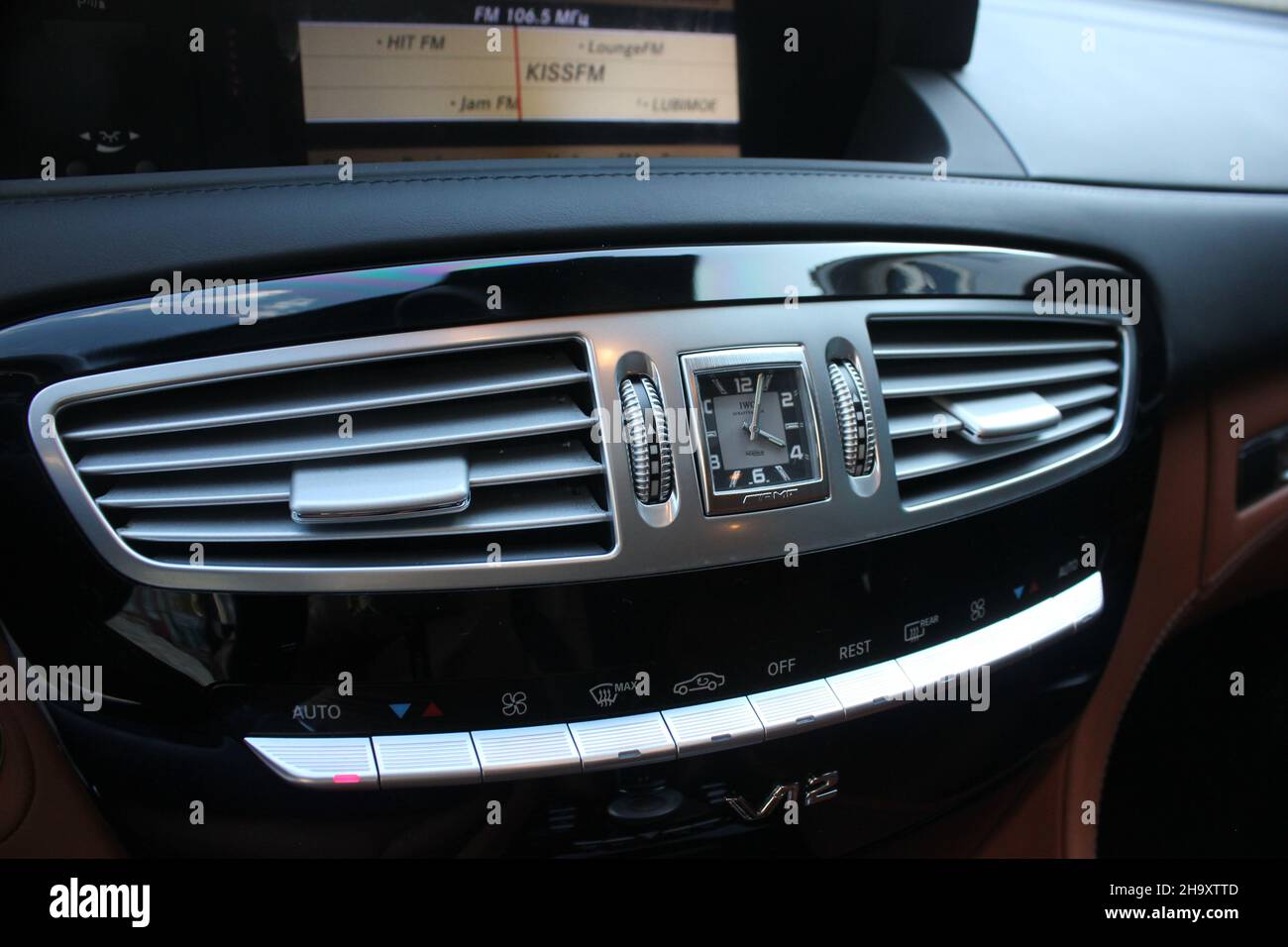 Car interior luxury service. Car interior details Stock Photo - Alamy