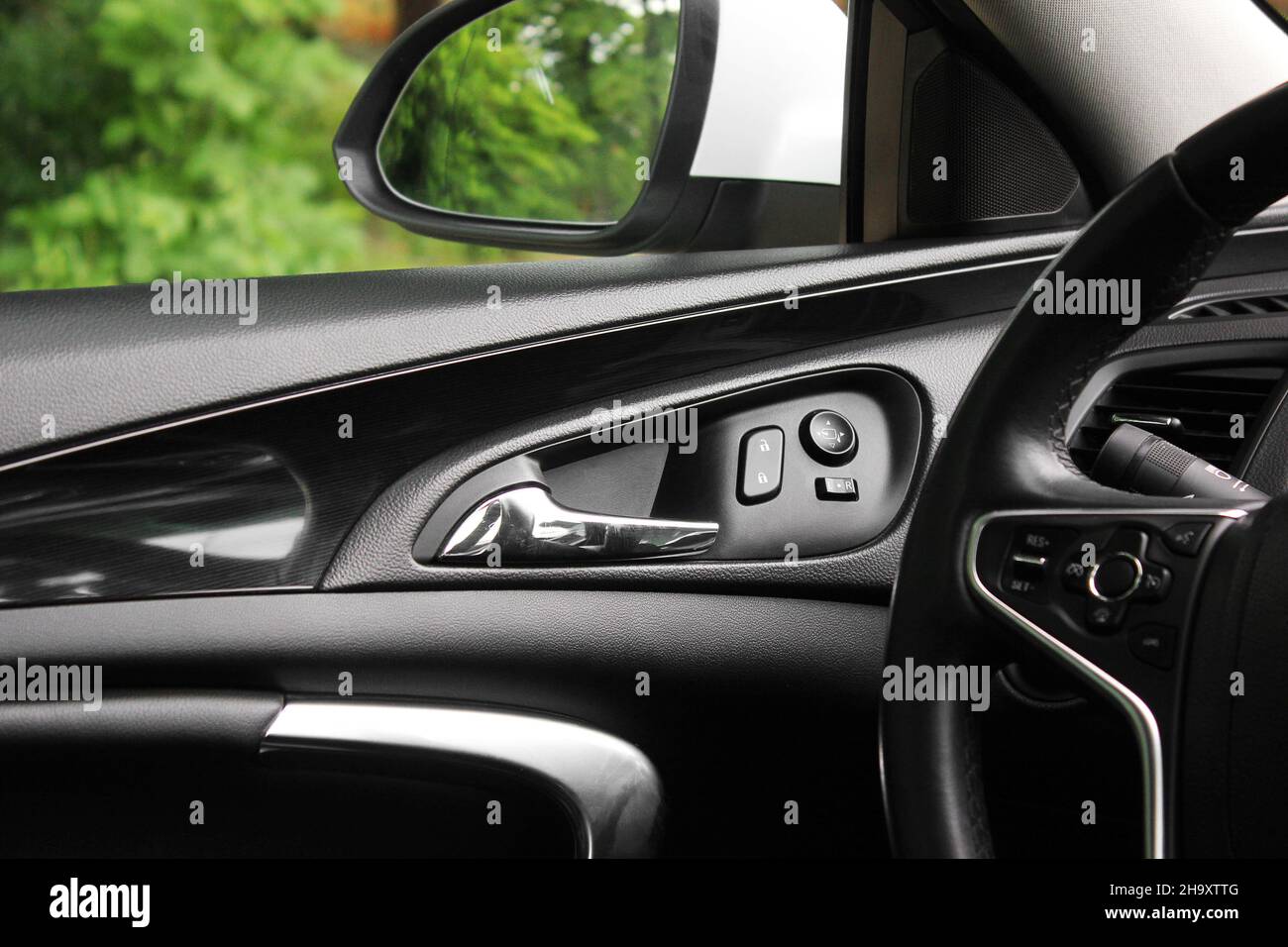 Car interior luxury service. Car interior details Stock Photo - Alamy