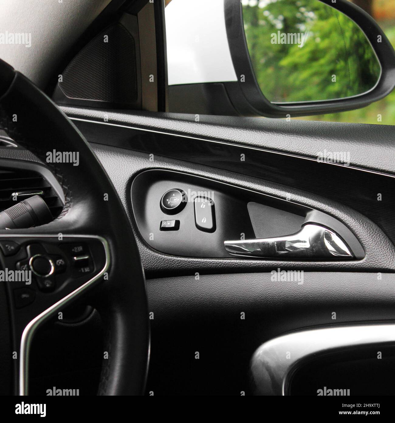 Car interior luxury service. Car interior details Stock Photo - Alamy