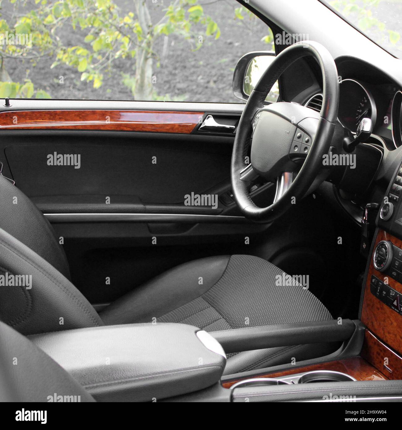 Car interior luxury service. Car interior details Stock Photo - Alamy