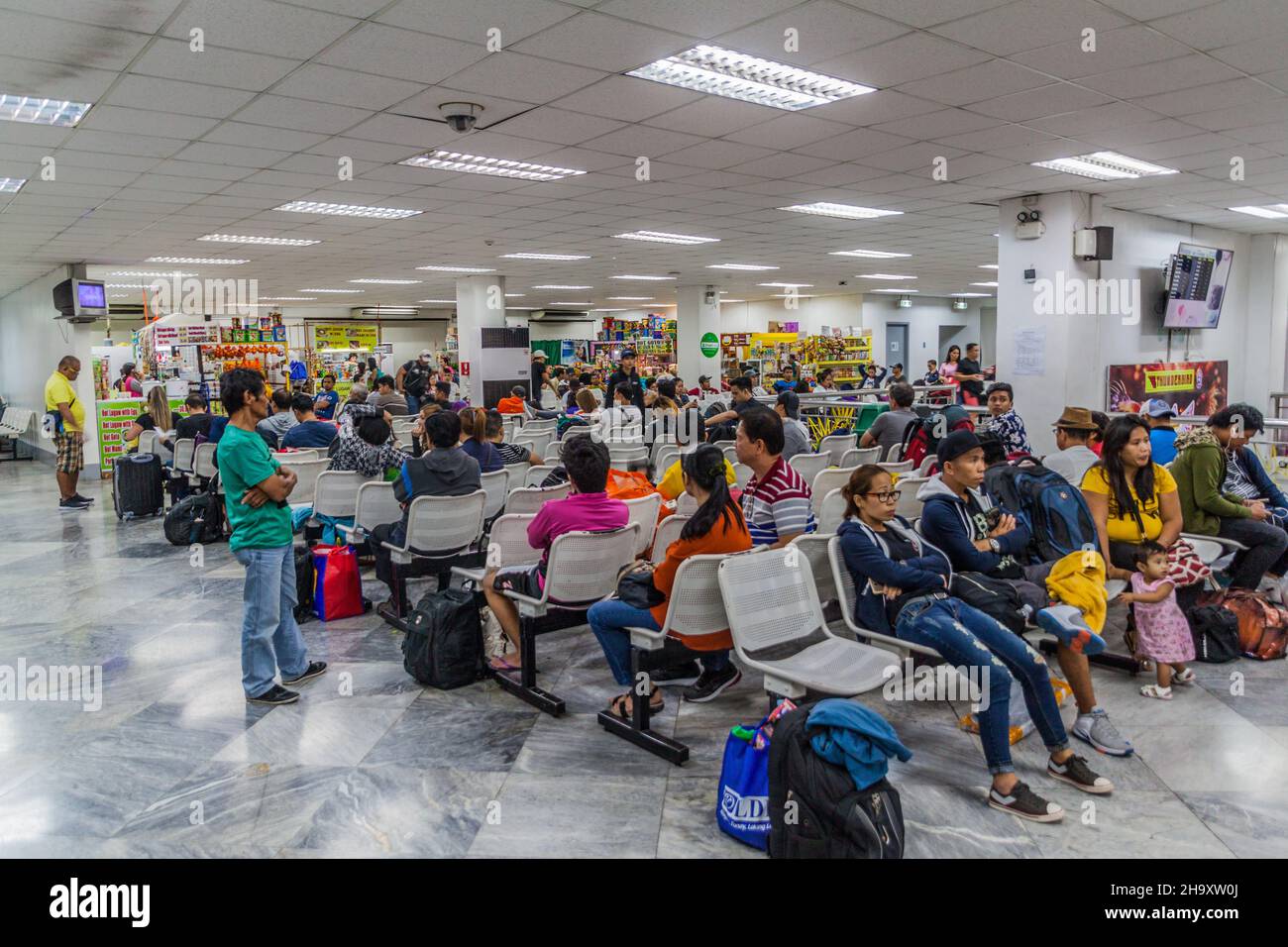 BATANGAS, PHILIPPINES - JANUARY 31, 2018: Passenger waiting room in the ...