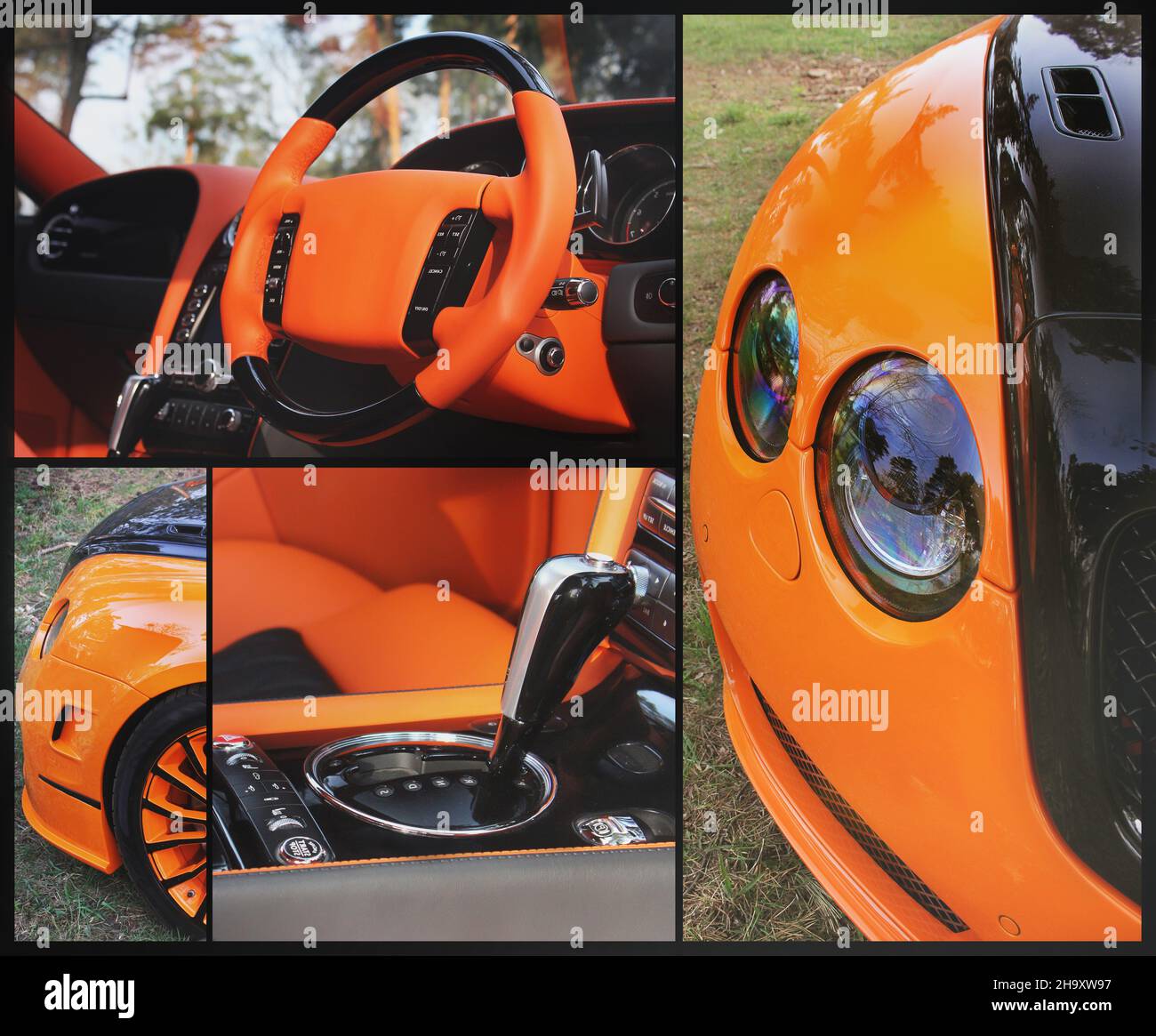 Car interior luxury service. Car interior details Stock Photo - Alamy