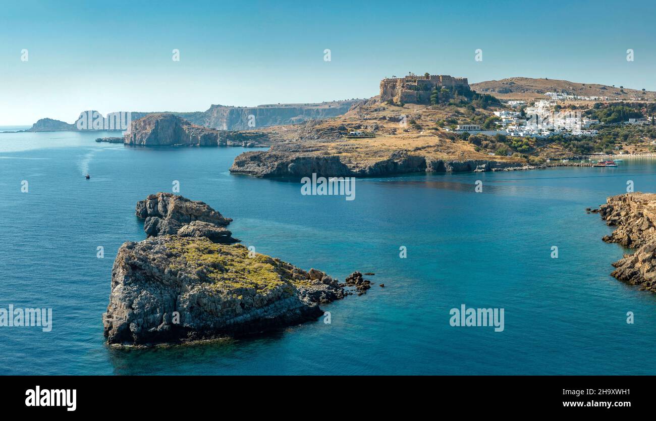 View from the Tomb of Cleobulus of Lindos Stock Photo - Alamy