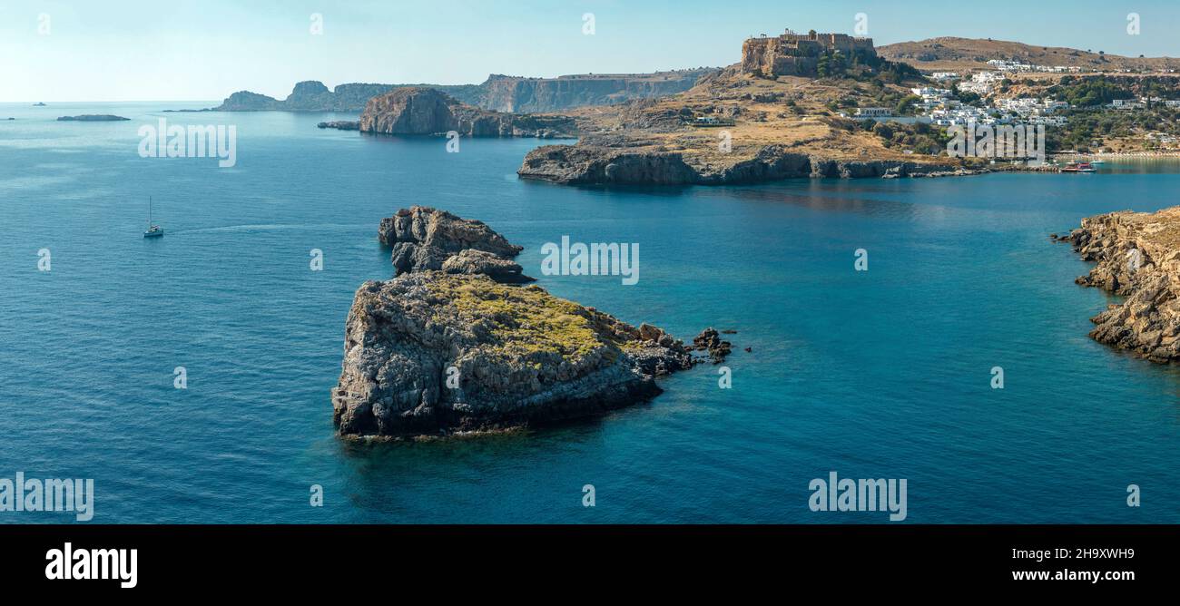 View from the Tomb of Cleobulus of Lindos Stock Photo - Alamy