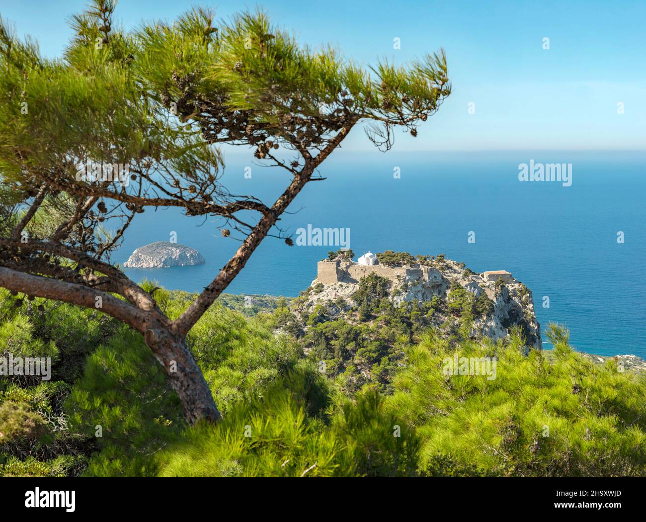 Castle of Monolithos Stock Photo - Alamy