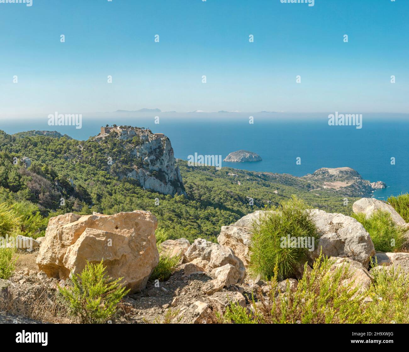 Castle of Monolithos Stock Photo - Alamy