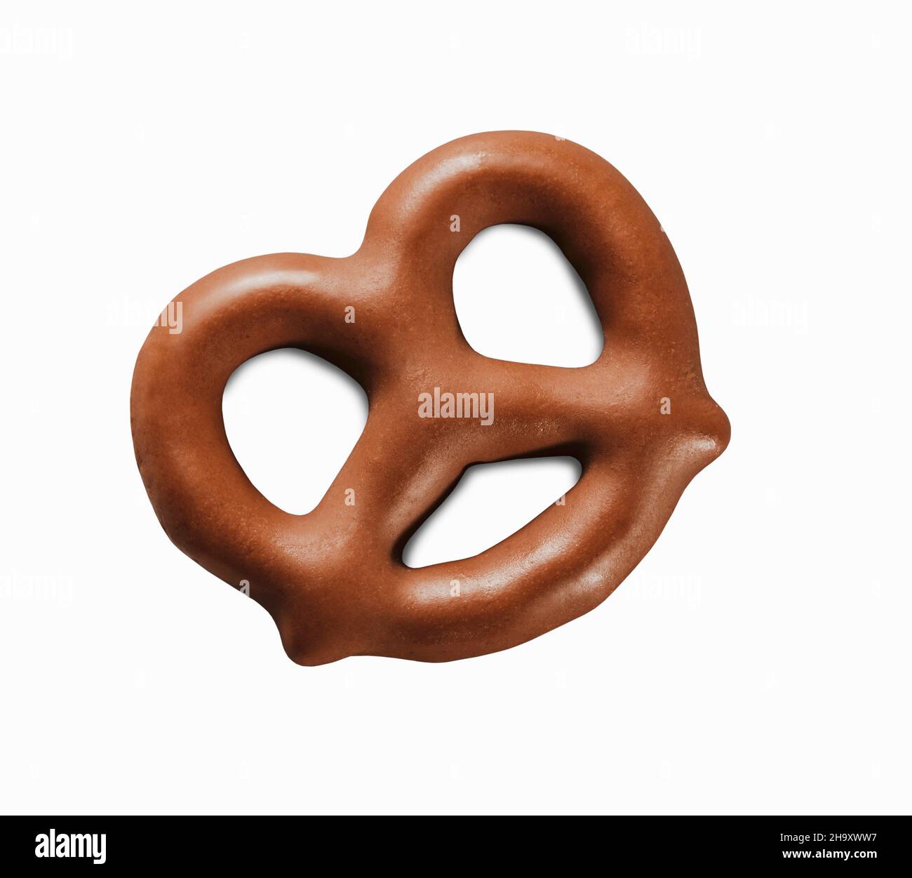 A mini chocolate pretzel (close-up Stock Photo - Alamy