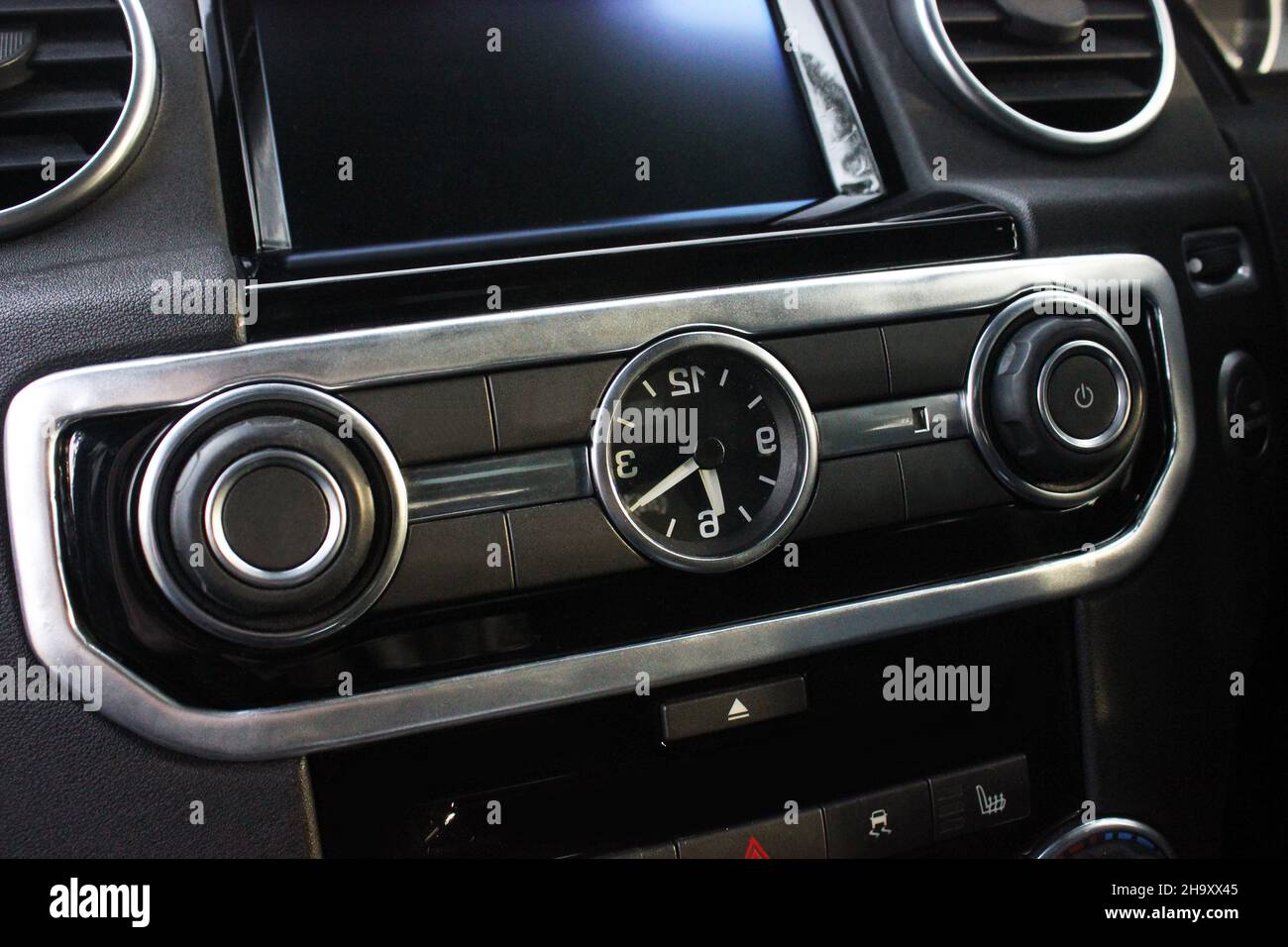 Car interior luxury service. Car interior details Stock Photo - Alamy