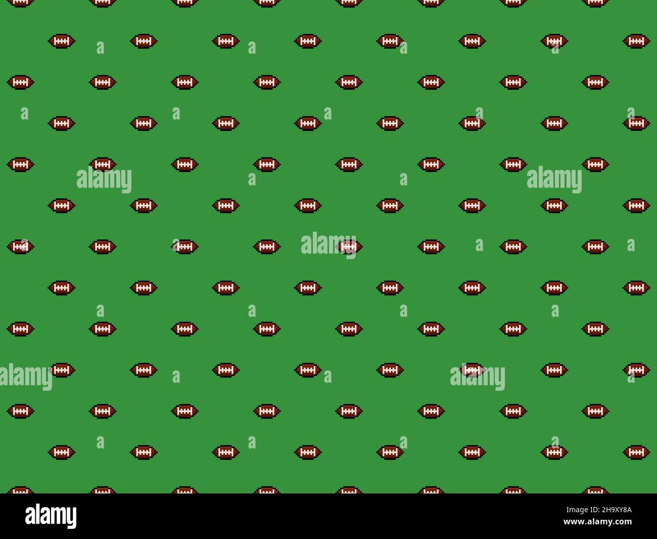 Pixel 8 bit American Football background - seamless pattern Stock Photo ...