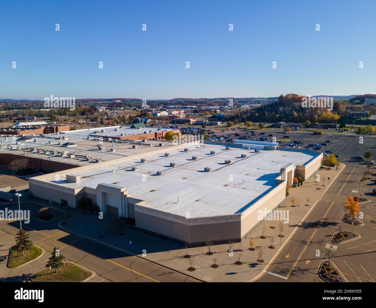 Empty unbranded Mall building showing how empty malls have gotten Stock ...