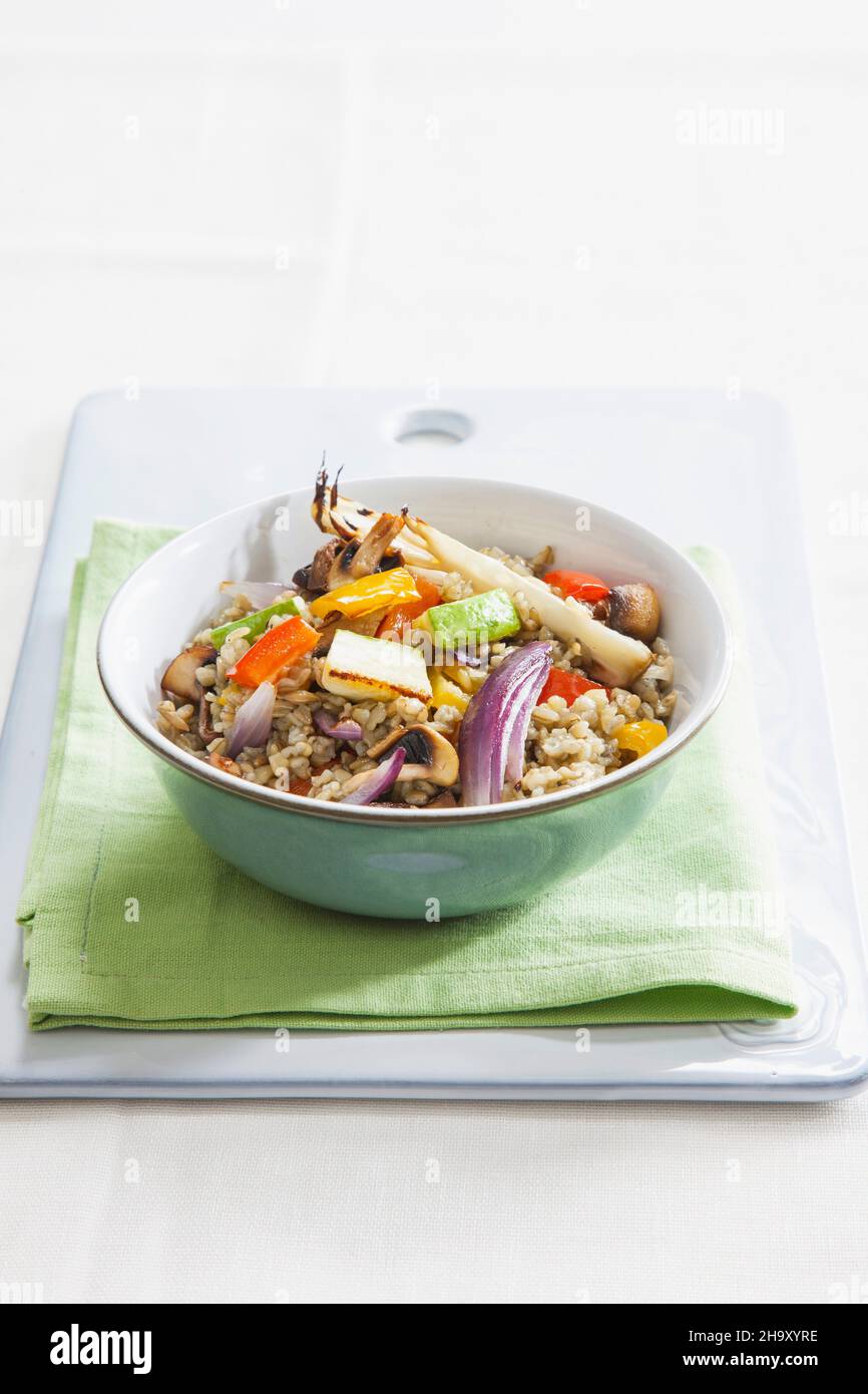 Wheat with colourful vegetables Stock Photo - Alamy