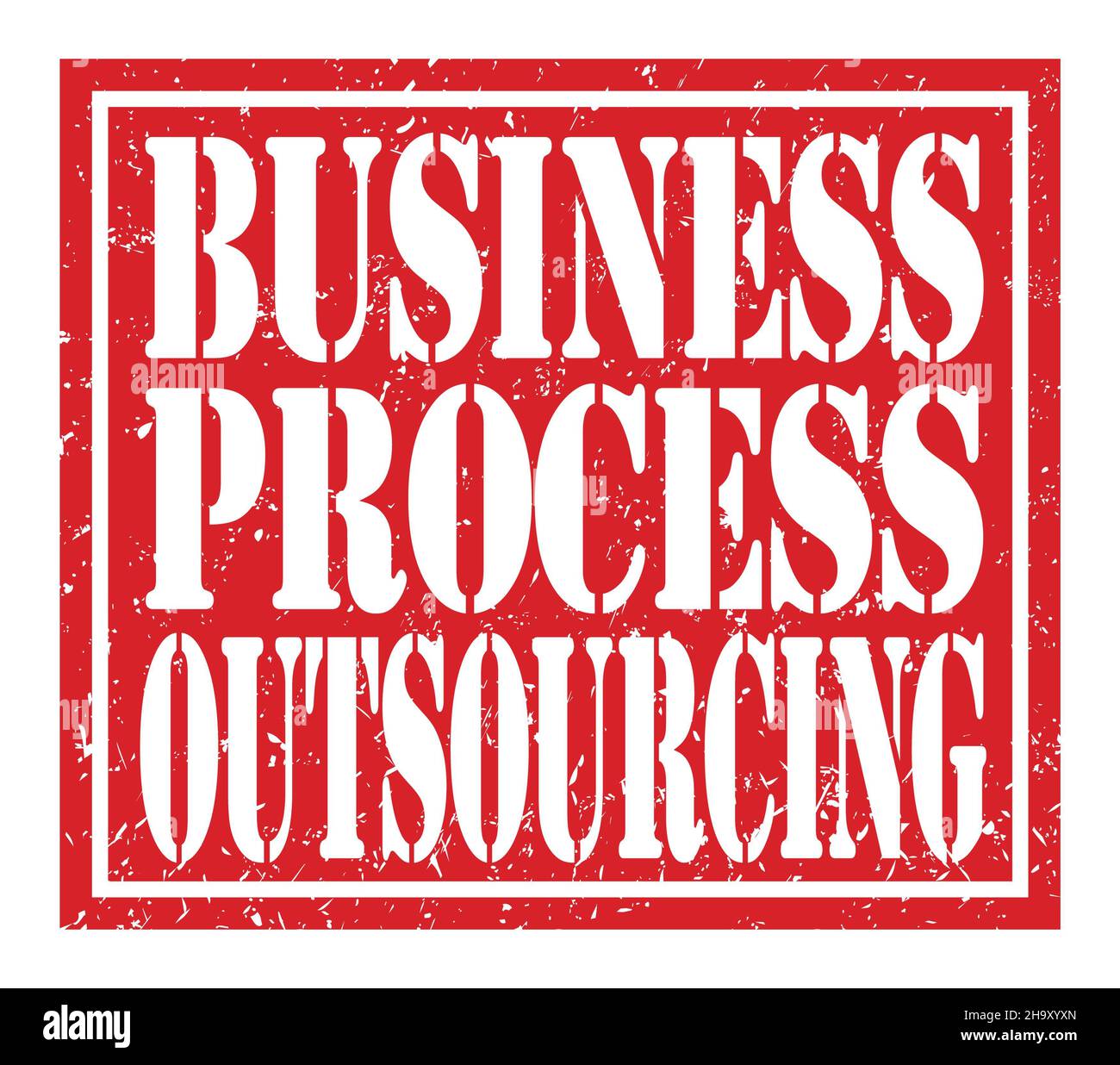 BUSINESS PROCESS OUTSOURCING, words written on red stamp sign Stock ...