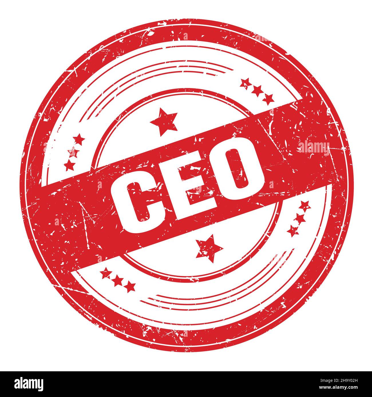 CEO text on red round grungy texture stamp Stock Photo - Alamy
