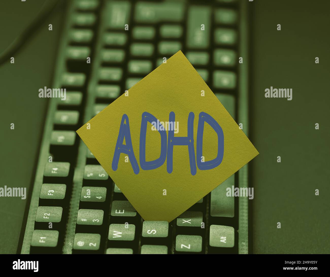 Writing displaying text Adhd. Word Written on Mental health disorder of ...