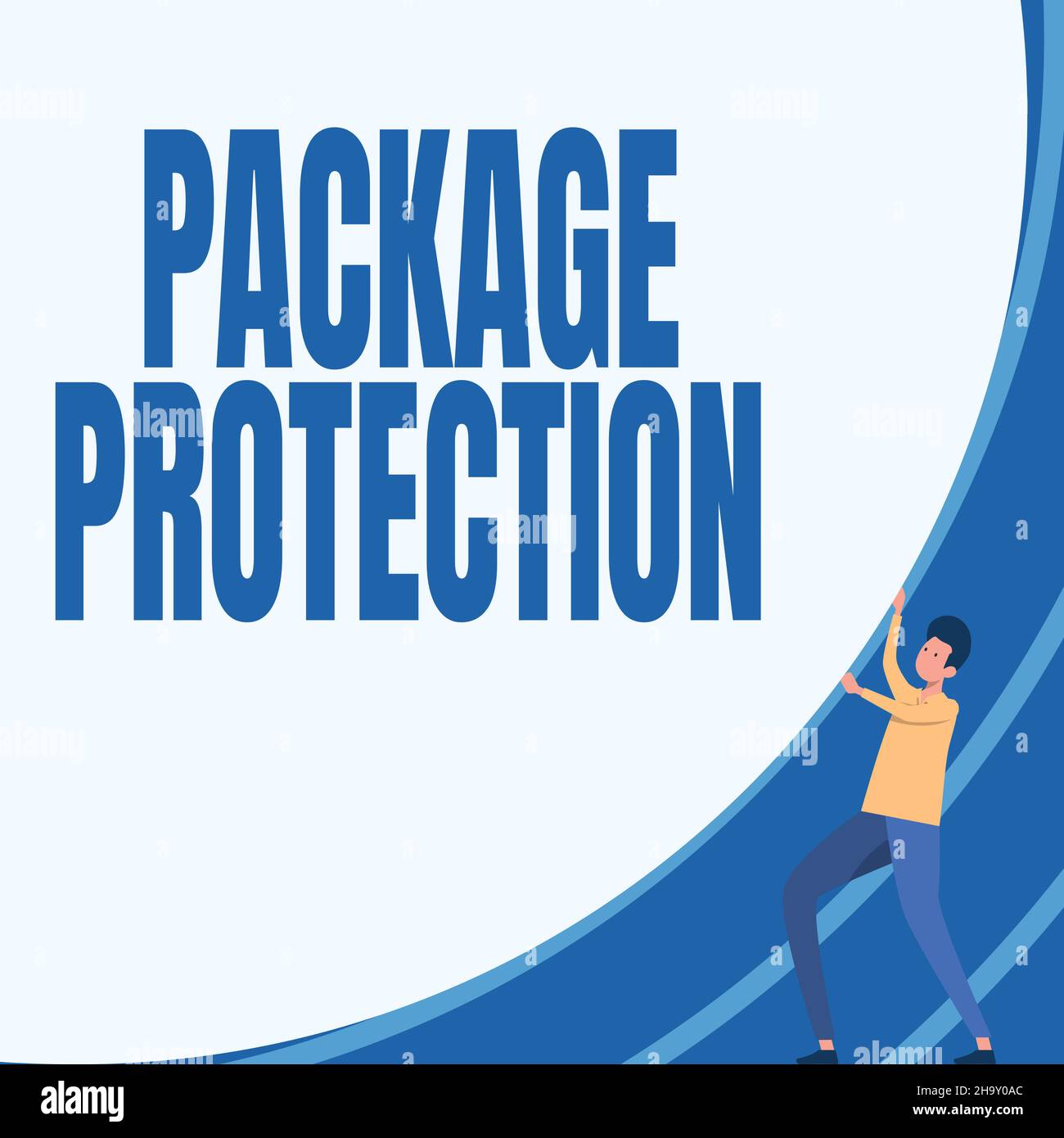 Conceptual caption Package Protection. Internet Concept Wrapping and ...