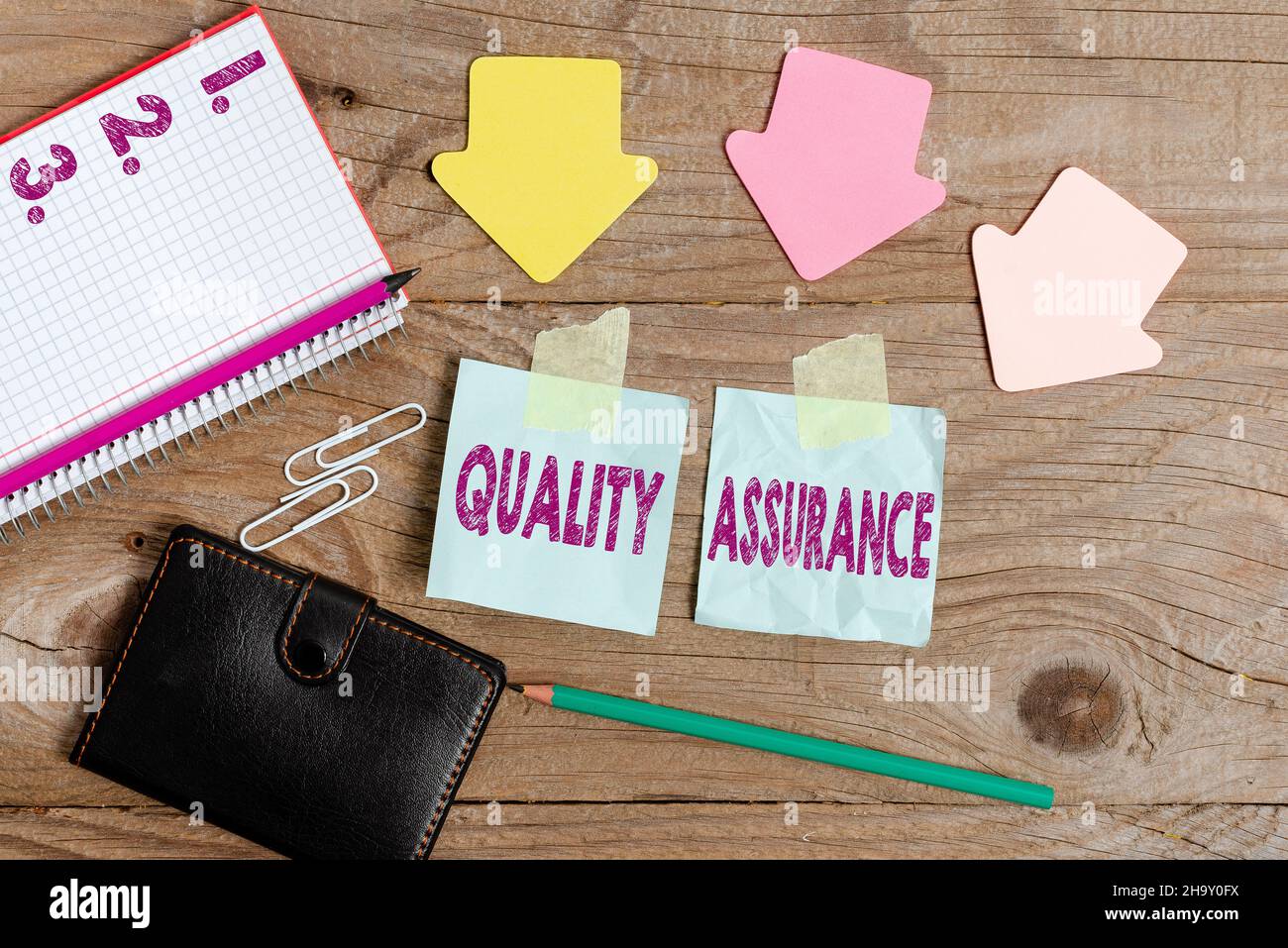 Sign displaying Quality Assurance. Word Written on Ensures a certain ...