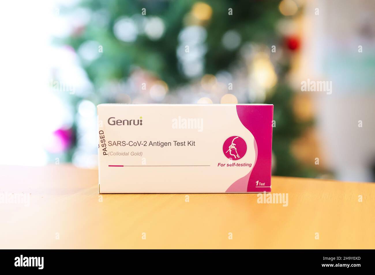 December 9th, 2021, Cork, Ireland - A SARS 2 CoV 2 Antigen Test kit ...