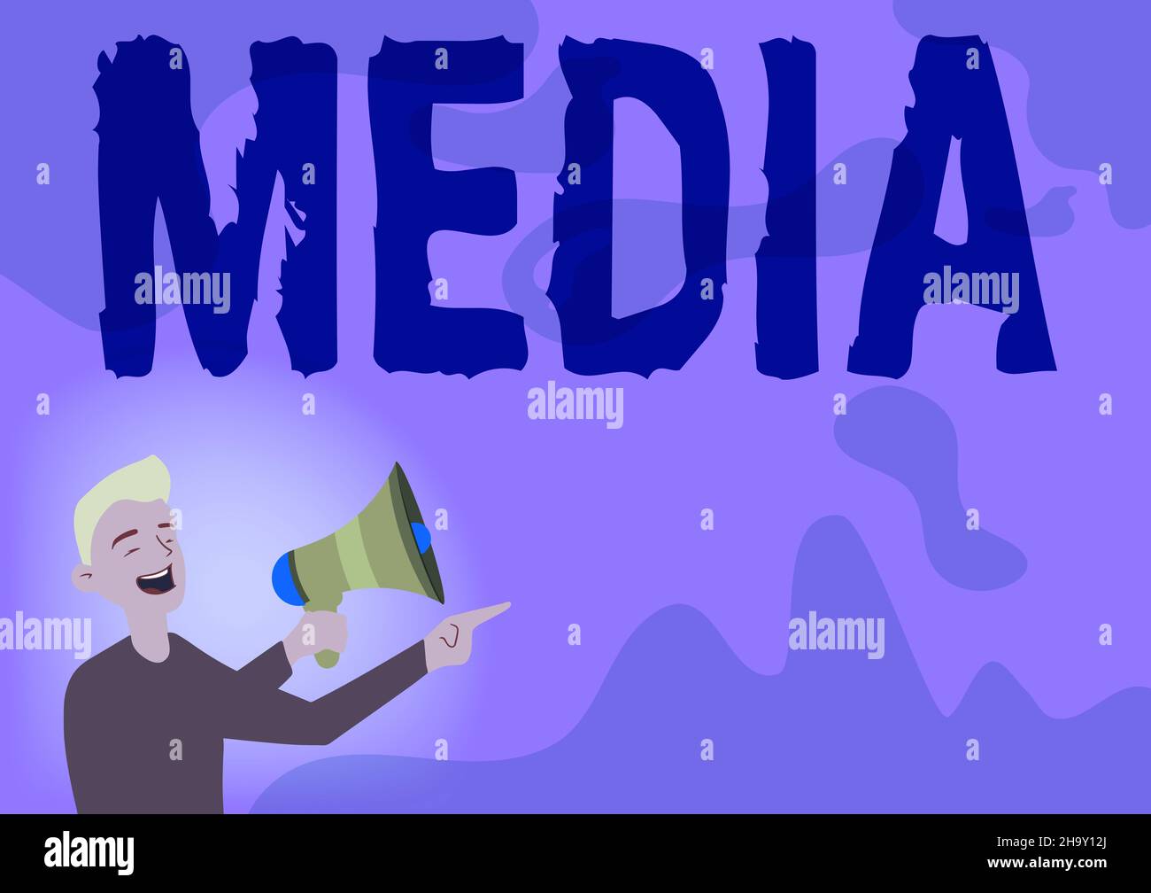 Sign displaying Media. Business concept the main means of mass ...