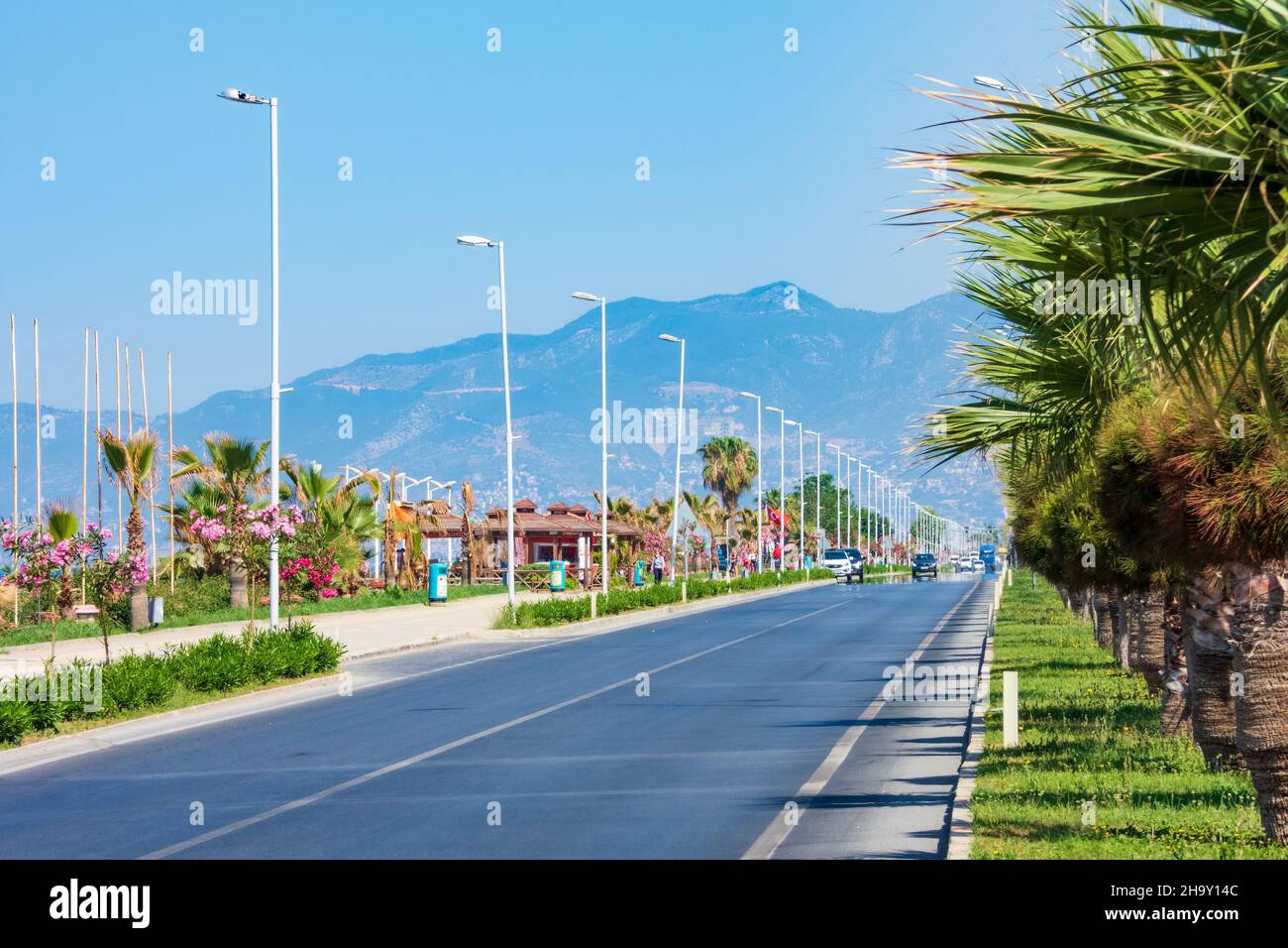 ALANYA, TURKEY - MAY 26, 2021. D-400 Highway in southern Turkey Stock ...
