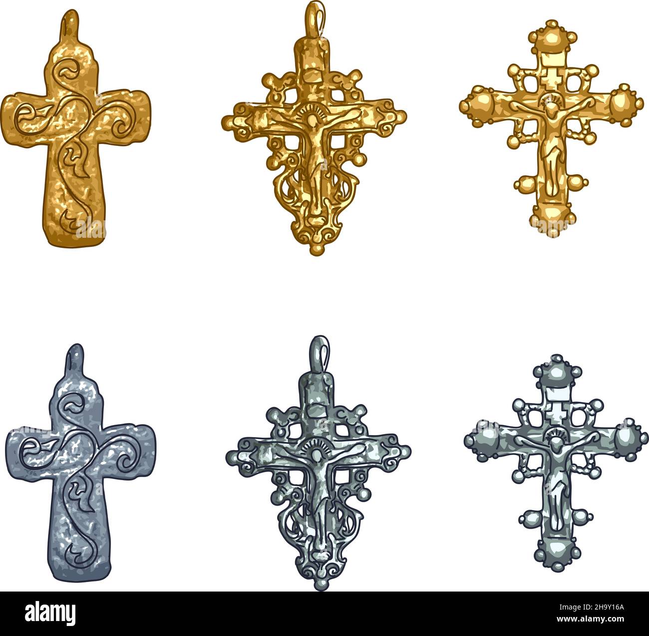 Body Cross. 18th century. Vector set Stock Vector Image & Art - Alamy